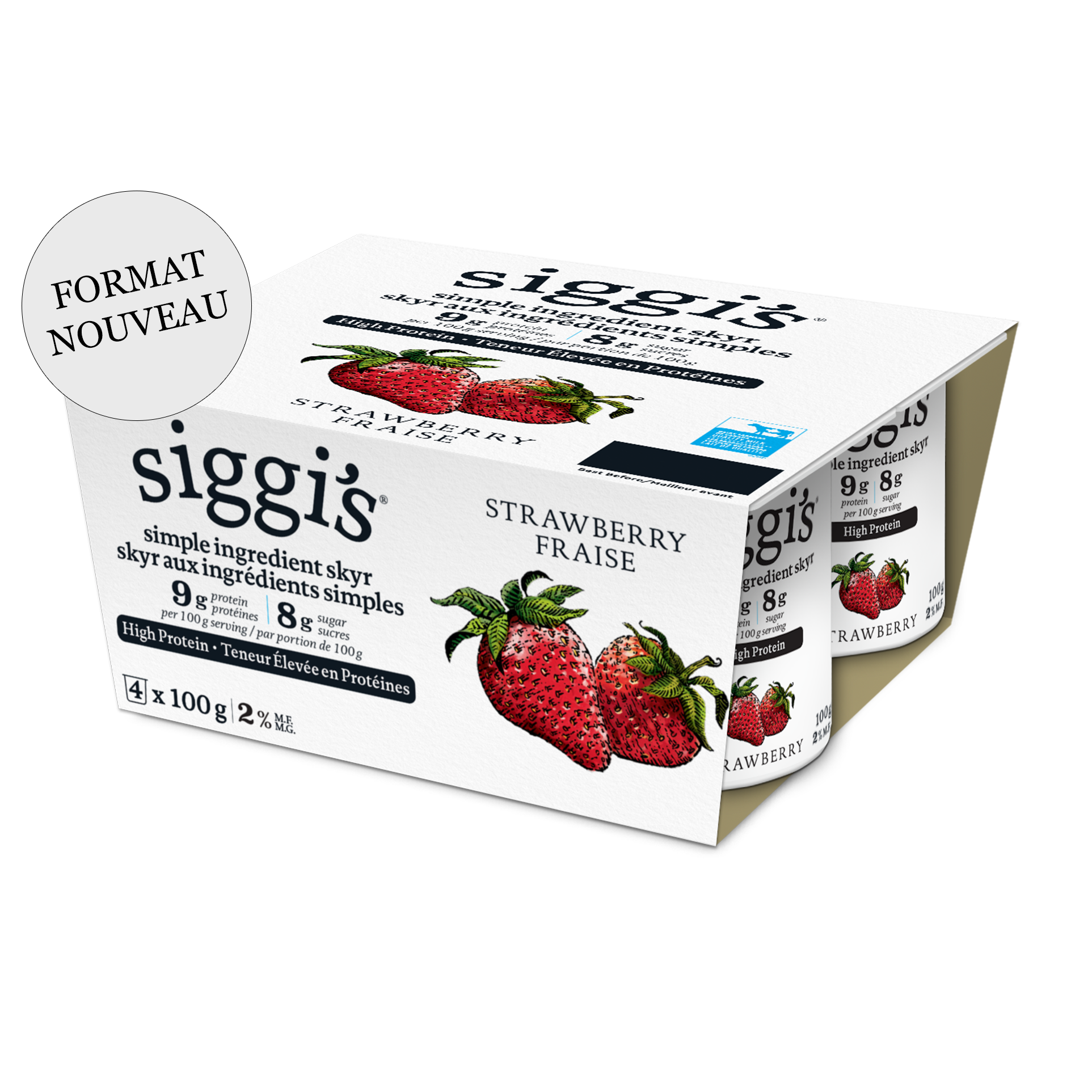 le yogourt islandais : skyr - Fraises 2% Multi